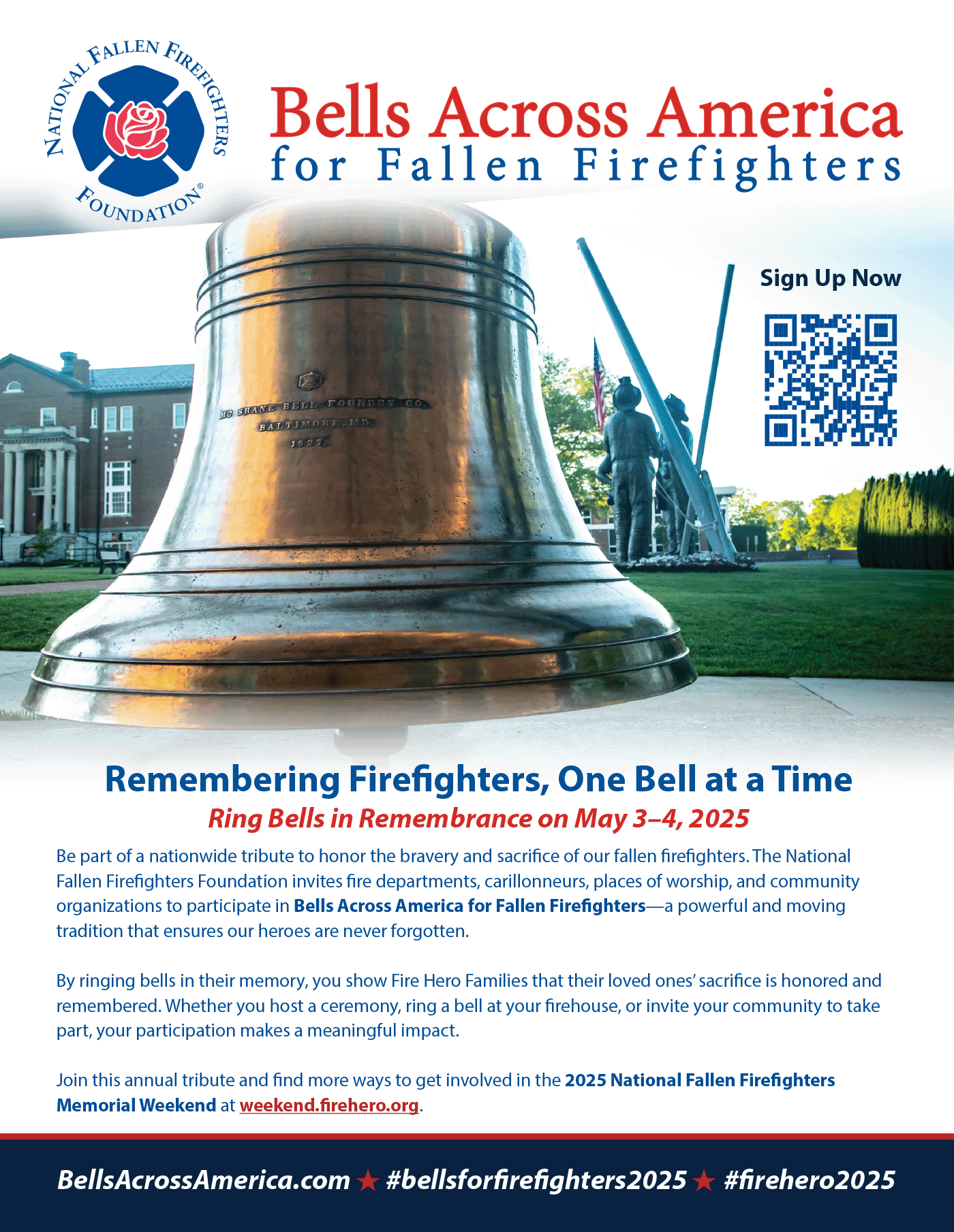 Bells Across America for Fallen Firefighters - Memorial Weekend
